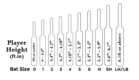 Cricket Bat Sizes | Cricket Bat Dimensions